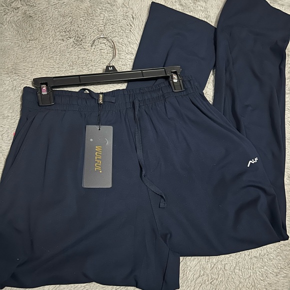 Wulful | Pants & Jumpsuits | Wulful Medium Blue Track Pants | Poshmark